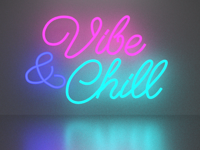 Second Life Marketplace - Vibe chill neon sign Full Permission